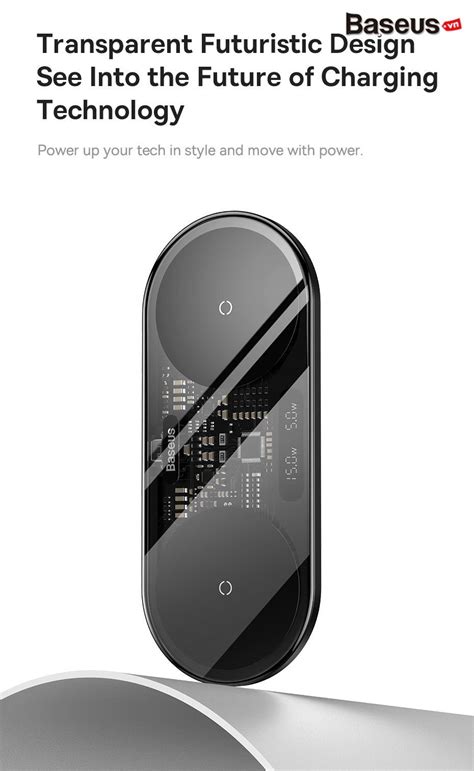 Đế Sạc Nhanh Không Dây Đa Năng Baseus Digital LED Display 2in1 Wireles