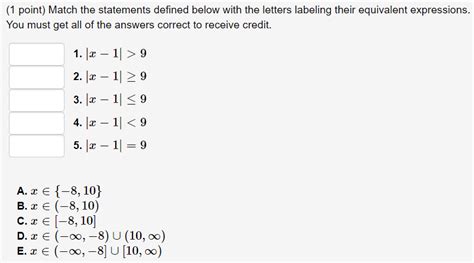 solved 1 point match the statements defined below with the