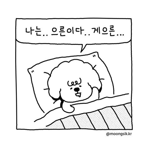 으른이다게으른 말티즈 귀여운 캐릭터 웹툰