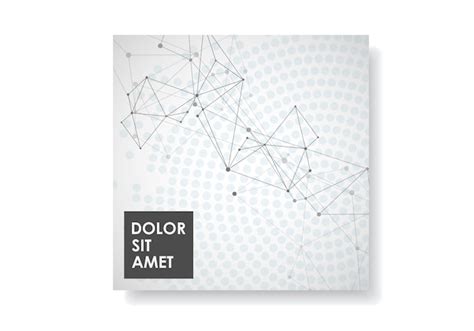 Premium Vector Abstract Geometric With Connected Lines And Dots Technology Brochure Cover