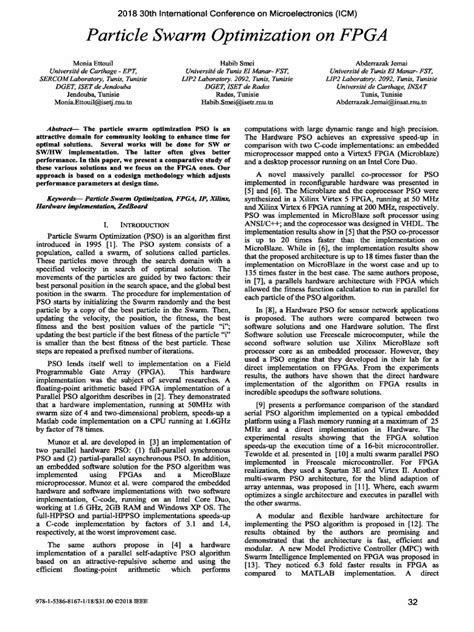 Particleswarmoptimizationonfpga Pdf Field Programmable Gate