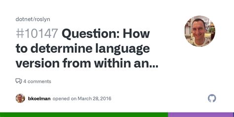 Question How To Determine Language Version From Within An Analyzer