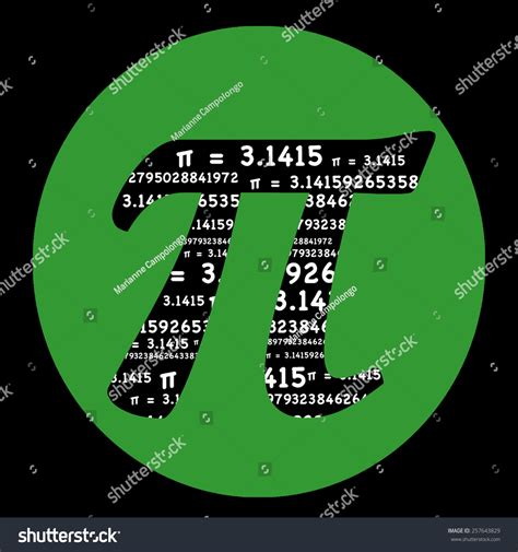 Pi Symbol Sum Formula Pi Equals Stock Illustration 257643829