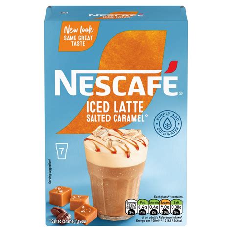 Nescafe Iced Latte Salted Caramel Instant Coffee 7 X 14 5g Sachets