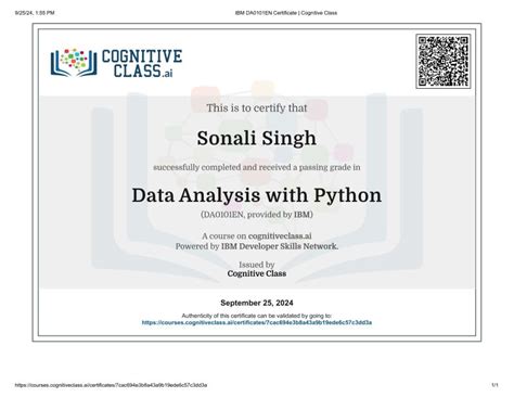 sonali singh on linkedin dataanalysis python ibm cognitiveclass
