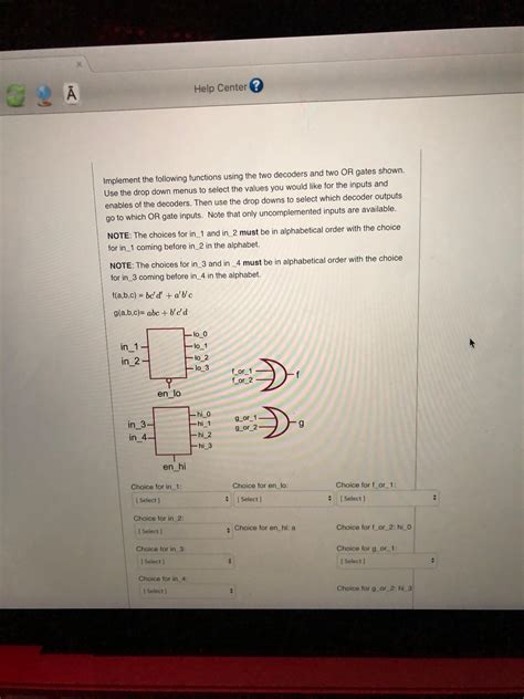 Solved A Help Center Implement The Following Functions Using