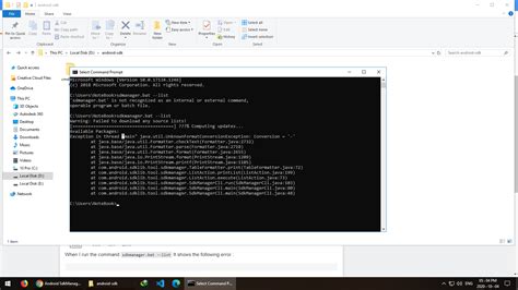 Command Line Android SdkManager List Doesn T Open Stack Overflow