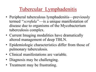 Tubercular Lymphadenitis Management Pptx
