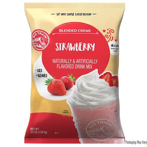 Big Train Strawberry Blended Crème 35 Lb Bag Jl Hufford