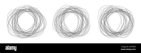 Three Circular Overlapping Line Patterns Stock Vector Image And Art Alamy