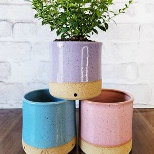 Colorful Indoor Planter Ceramic Planter Pottery Planter Etsy