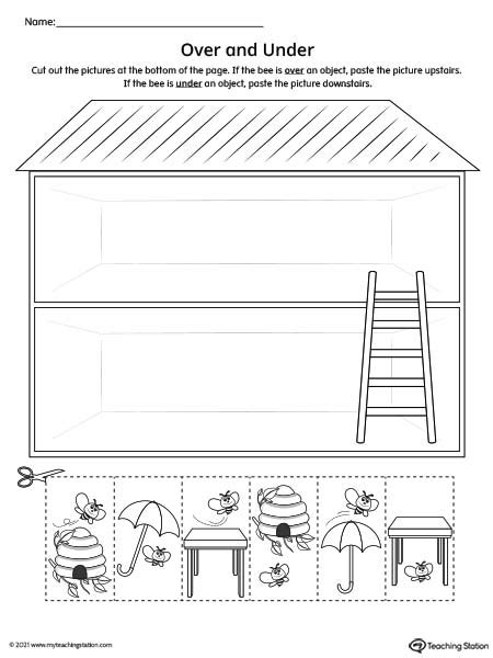 Positional Words Worksheet In Front Of Behind Inside Next To On