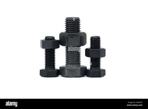 Assorted Metal Bolts And Nuts On A White Background Ideal For Illustrating Industrial Hardware Assorted Metal Bolts And Nuts On A White Background Ideal For Illustrating Industrial Hardware