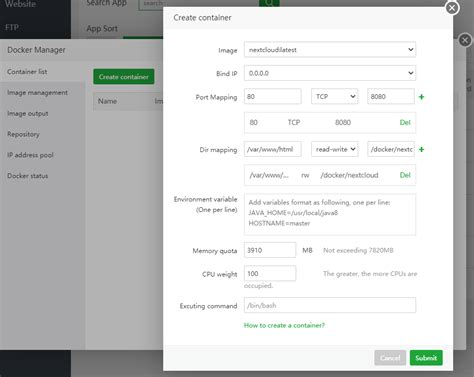 Setting Up Nextcloud And Mariadb In Docker Manager Aapanel Free Hosting Control Panel One