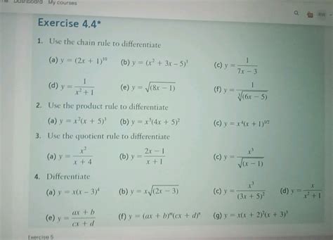 Exercise 44 Use The Chain Rule To Differentiate A Y 2x 11