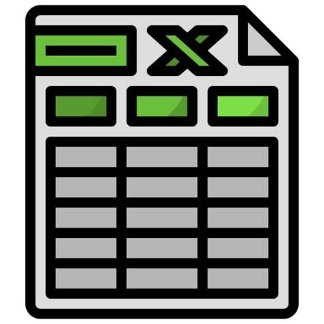 Excel Surang Lineal Color Icon