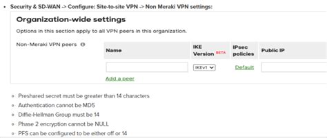 Vpn Tunnel Issue Between Meraki And Fortigate 1500 Firewall The Meraki Community