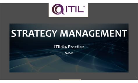 ITIL Strategic Management Practice Professional Material PPT Slide Deck
