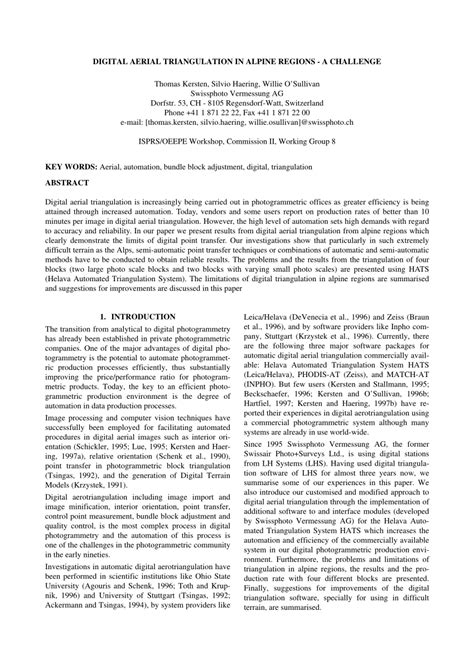 pdf digital aerial triangulation in alpine regions a challenge