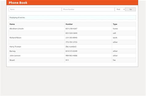 Javascript Reorganizing Unorthodox PHP Phone Book Project Code