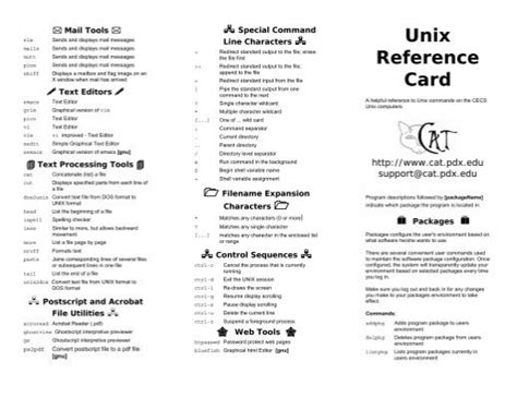 Unix Reference Card