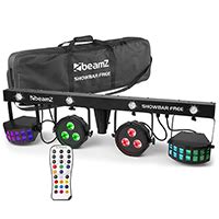 Beamz Showbar Party Bar Lighting Kit Rgbw Led With Strobe And Derby Effects
