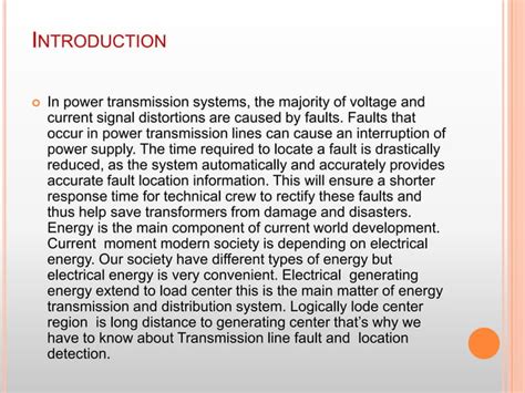 find transmission line fault and location detection pptx computing technology and computing