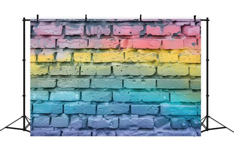 Graffiti Photography Backdrop Colorful Block Brick Wall Backdrop Brp12