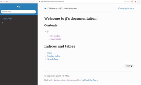 sphinx to github pages via github actions red and green
