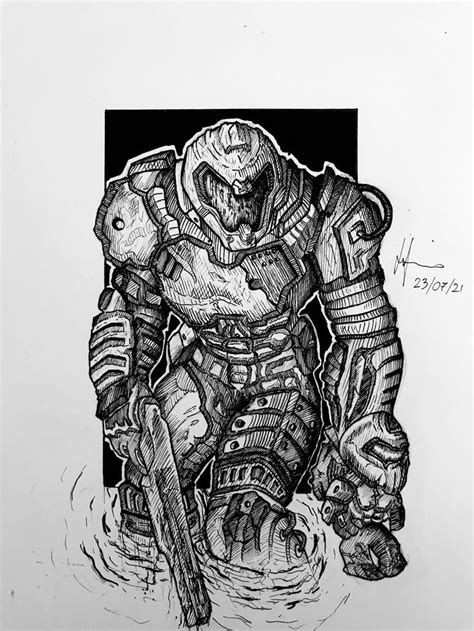 DOOM Eternal Fan art в г Рисунки Рисунки животных Эскиз