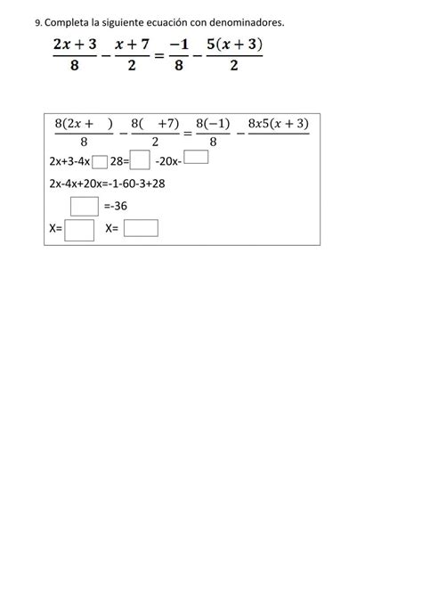 Ecuaciones Online Exercise For 7mo Live Worksheets