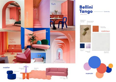 Interior Design Trend Study Colour Blocking On Behance