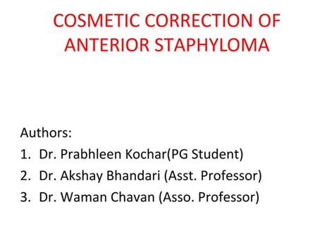 Staphyloma Ppt
