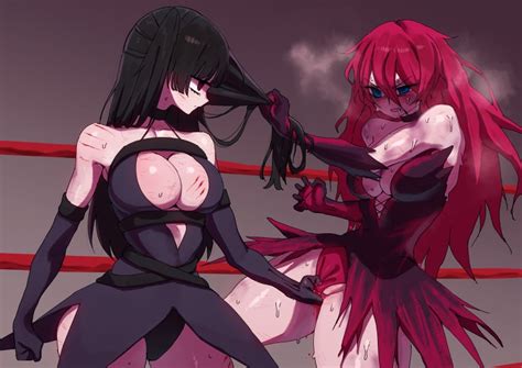 Rule 34 2girls Armwear Black Dress Black Hair Blood On Face Blood