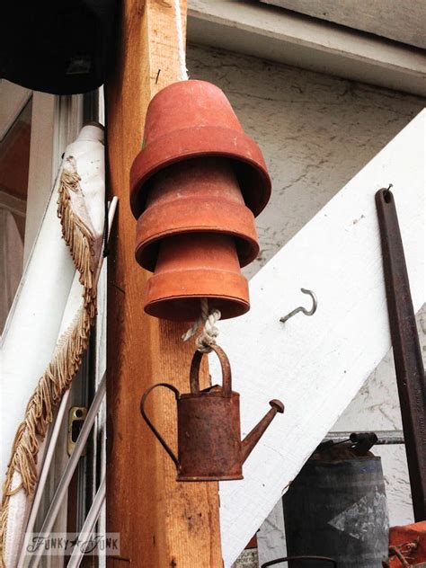 Diy Garden Wind Chime Craft Funky Clay Pot Project