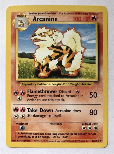 Arcanine Pokemon Card