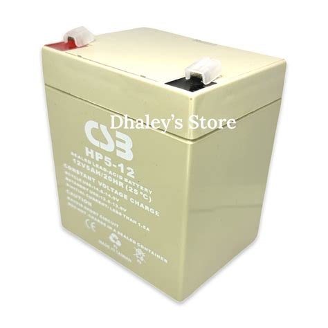 Csb 12v Battery 12v 5ah 20hr Rechargeable Battery Heavy Duty Made In