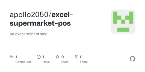 GitHub Apollo Excel Supermarket Pos An Excel Point Of Sale