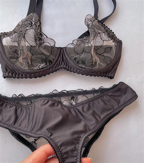 Lingerie Set Camelia Sexy Black Lingerie And Etsy