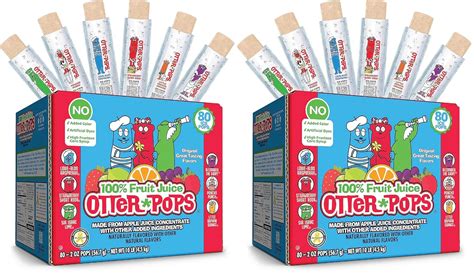 Otter Pops Freezer Bars 100 Fruit Juice Ice Pops