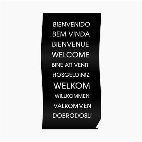 Welcome Multiple Languages Premium Matte Vertical Poster Sold By