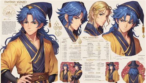 Fantasy Wizard Character Sheet Stable Diffusion Online