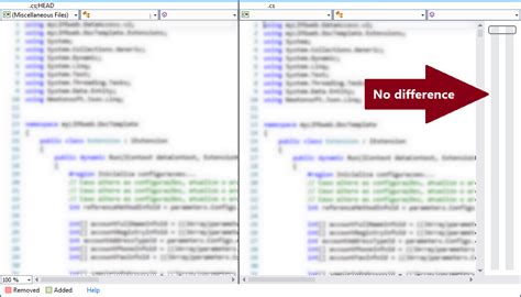 Blank Compare In Visual Studio Update Stack Overflow