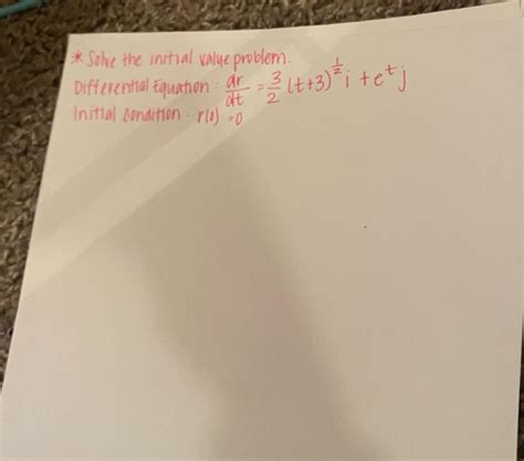 solved solve the initial value problem differential