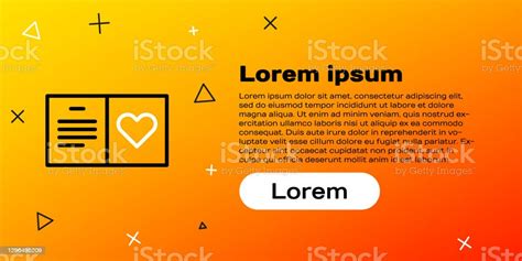 노란색 배경에 고립 된 라인 발렌타인 데이 파티 전단지 아이콘 초대장 또는 인사말 카드에 대한 축하 포스터 템플릿 다채로운 개요 개념 벡터 개념에 대한 스톡 벡터 아트 및