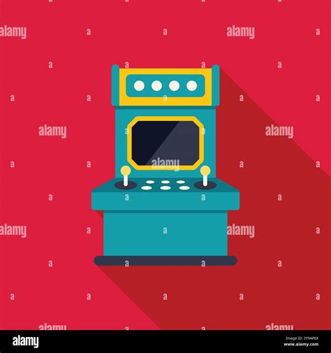 Arcade Game Machine Displaying Playing Screen With Joysticks And Buttons Stock Vector Image