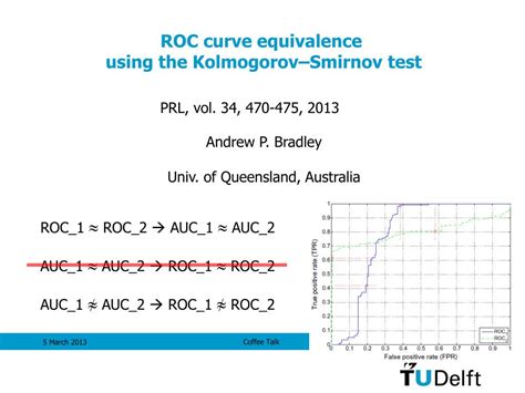 Ppt Roc Curve Equivalence Using The Kolmogorovsmirnov Test
