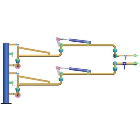 Land Bottom Lpg Loading Arm For Truck Tanker Loading Loading Arm And