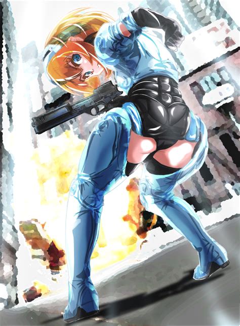 Boticon Auto 9 Robocop Character Robocop Gender Request Highres 1girl Armor Ass