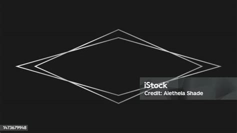 심플한 다이아몬드 기하학적 실버 프레임 테두리 결혼식 또는 생일 초대장 브로셔 포스터 및 명함을 위한 벡터 현대 디자인 템플릿